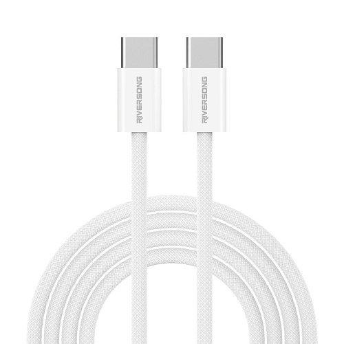 Riversong Lotus 10 Type-C Charging Cable, 60W, Light Gray - eXtra Oman