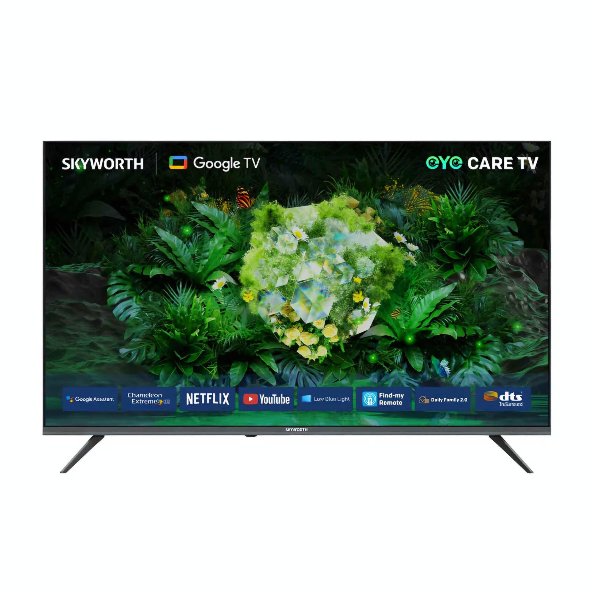 Skyworth 55 Inch 4K Google Smart LED TV, HDR 10, Black - eXtra Oman