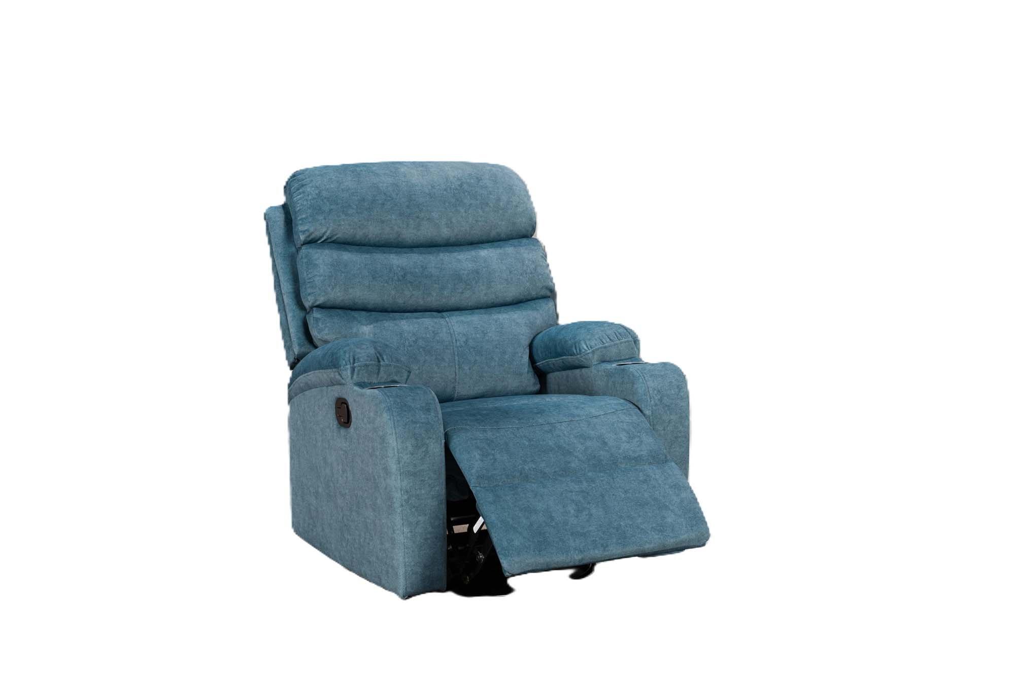 HOMEZ, Recliner Chair with Rocking and Swivel Function, Chenille Fabric ...