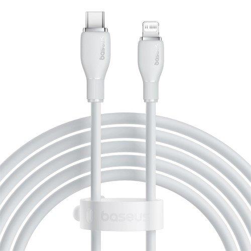 Baseus USB-C to Lightning Charging Cable, 2Mtrs, White - eXtra Oman