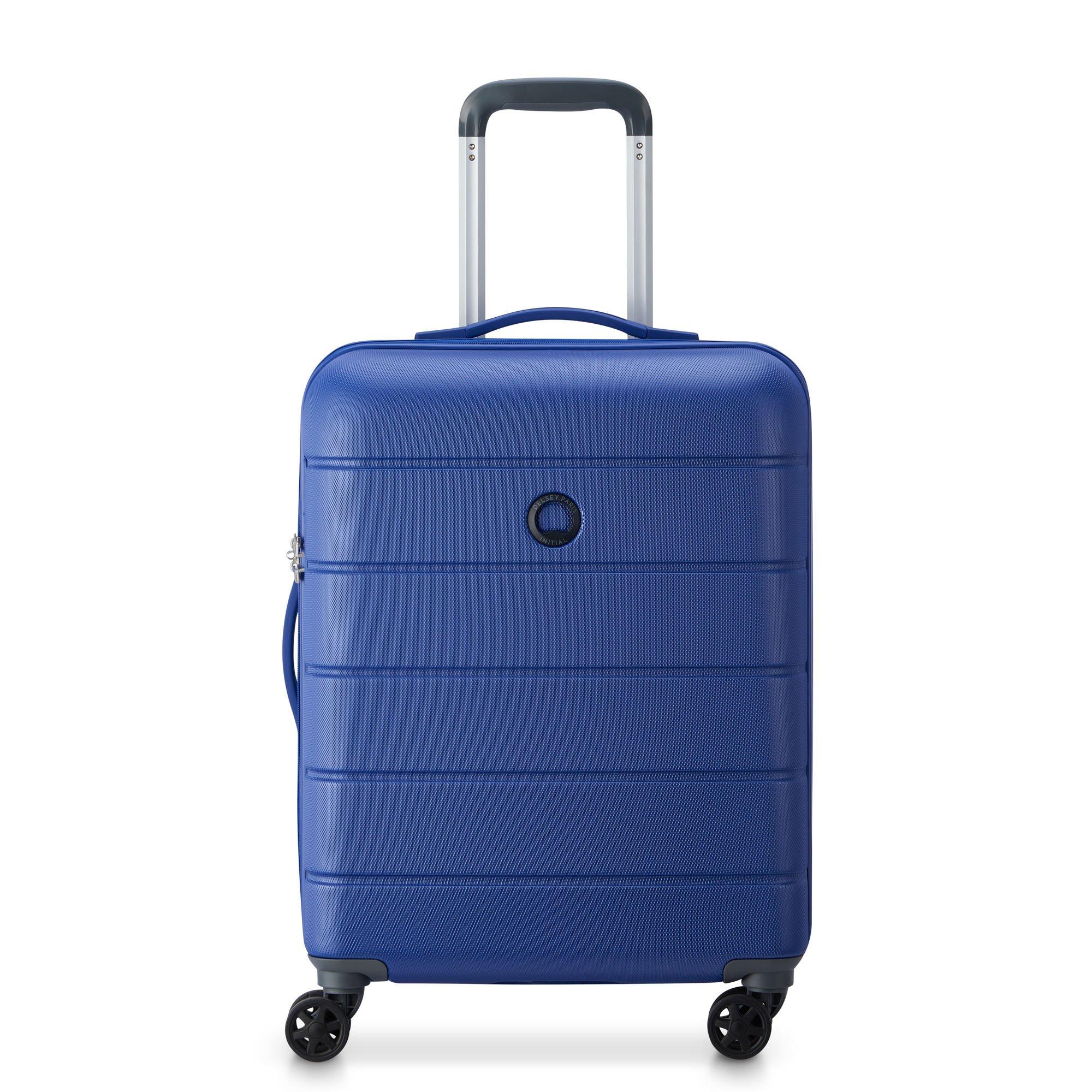 DELSEY, Lagos 4 Double Wheels Hard Cabin Trolley, 22 Inch, Deep Blue ...