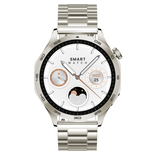 Telux Neo Smartwatch, 1.43 Inch AMOLED, Silver - eXtra Oman