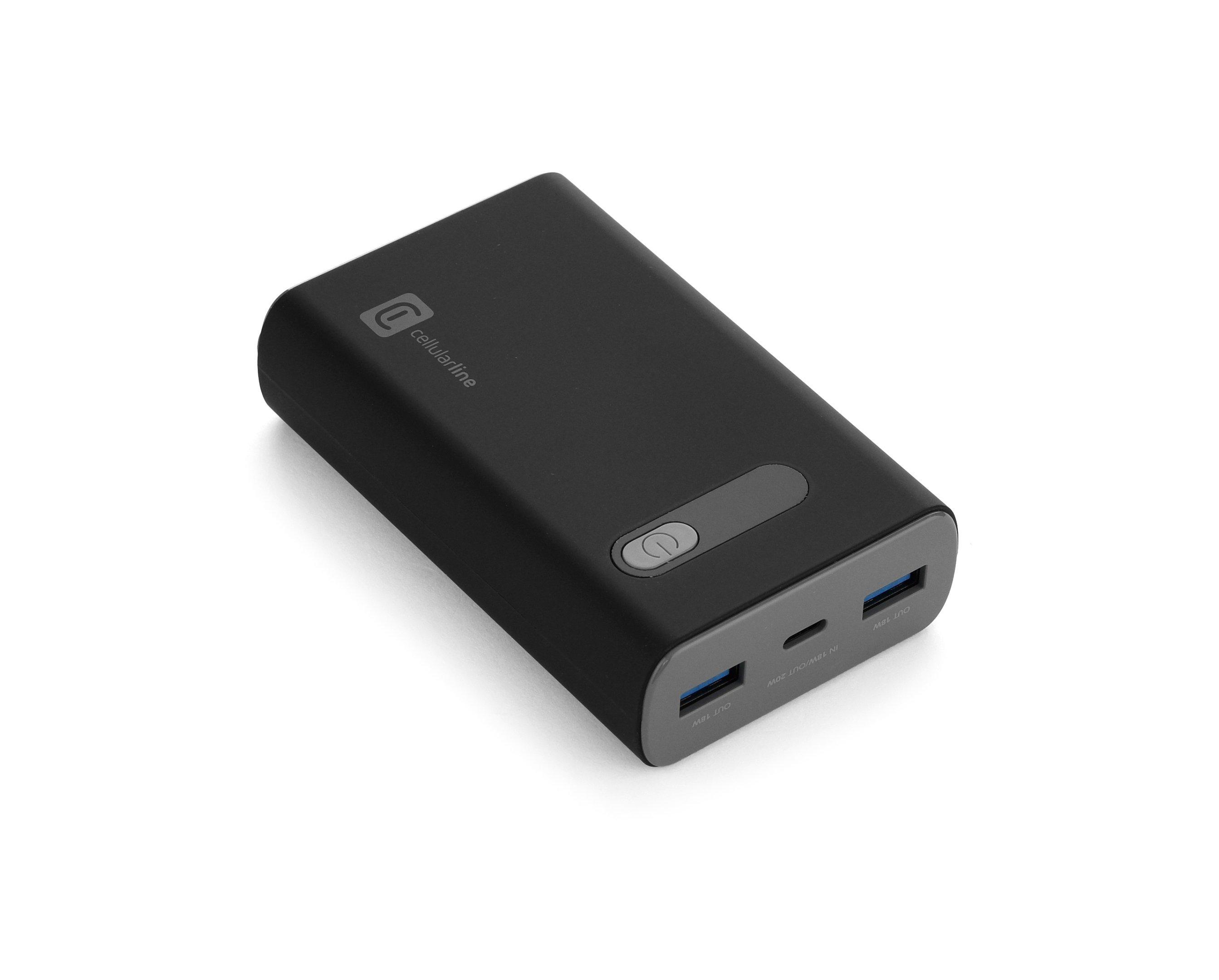 Cellular line Power Bank 10000mAh Power Delivery, Black - eXtra