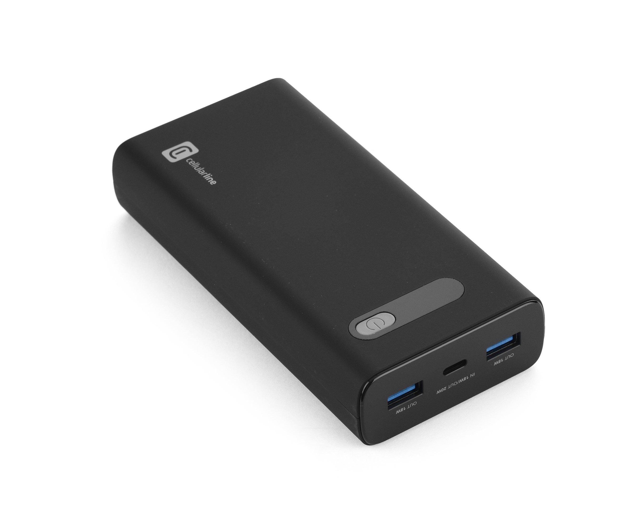 Cellular line Power Bank 20000mAh, PD, Black - eXtra