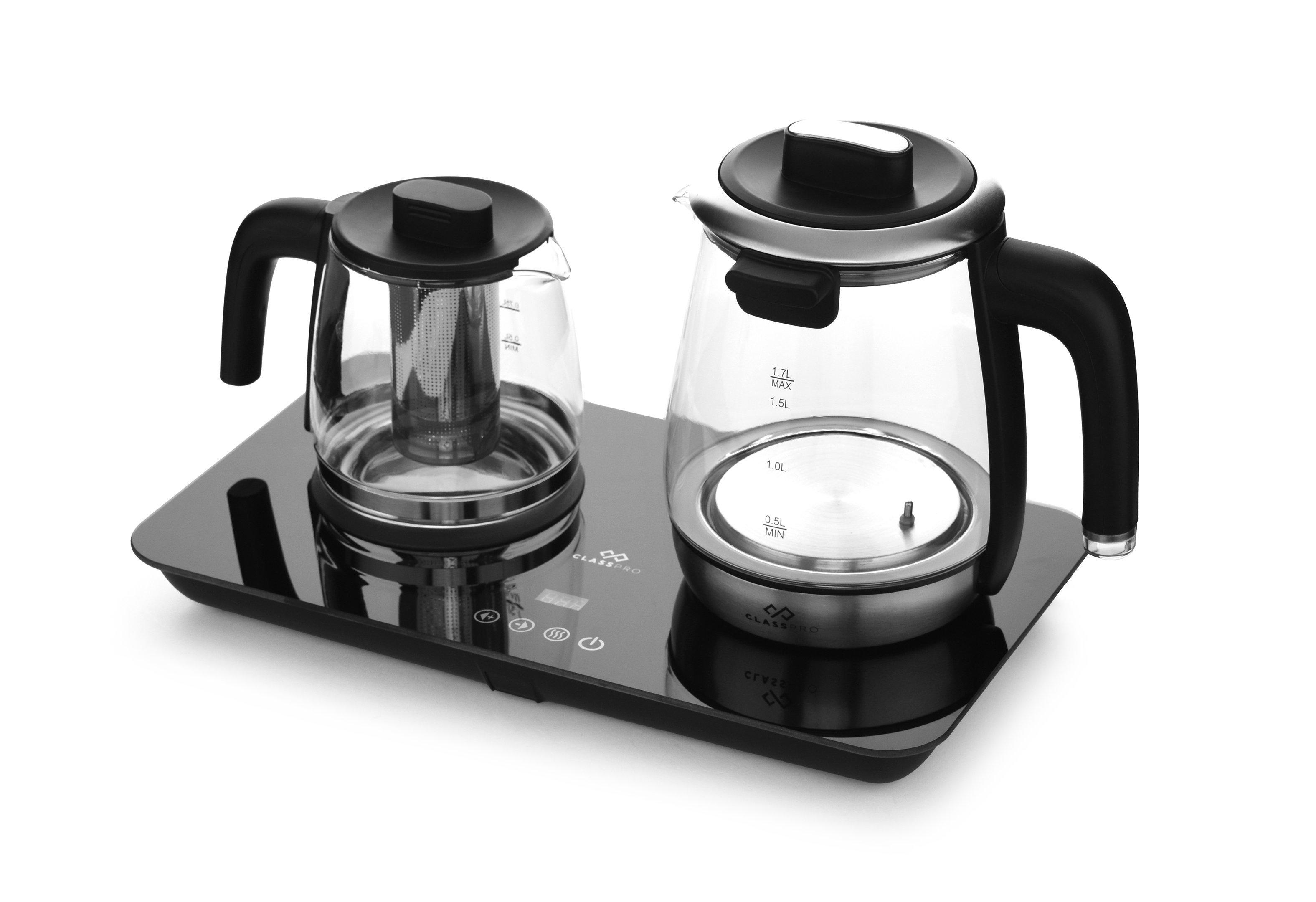 Class Pro 2-in-1 Electric Kettle & Tea Maker 1.7L Kettle 1.2L Teapot ...
