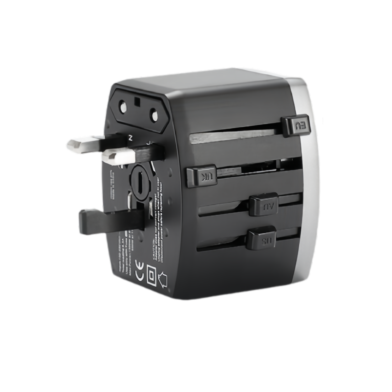 Baykron travel adapter 2 output QC and PD 20W,Black - eXtra