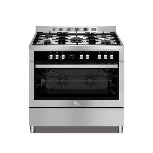 Hoover, Gas Cooker, 90x60 cm, 5 Burner, Stainless Steel - eXtra Oman