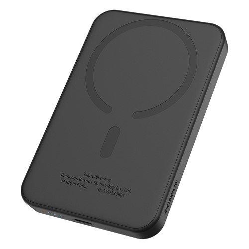 Baseus Magnetic 5000mAh Mini Wireless Power Bank, Fast Charge, Black ...
