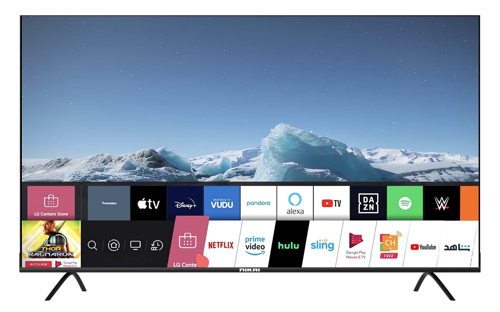 Nikai 70 Inch UHD 4K SMART LED TV, Black - eXtra Oman