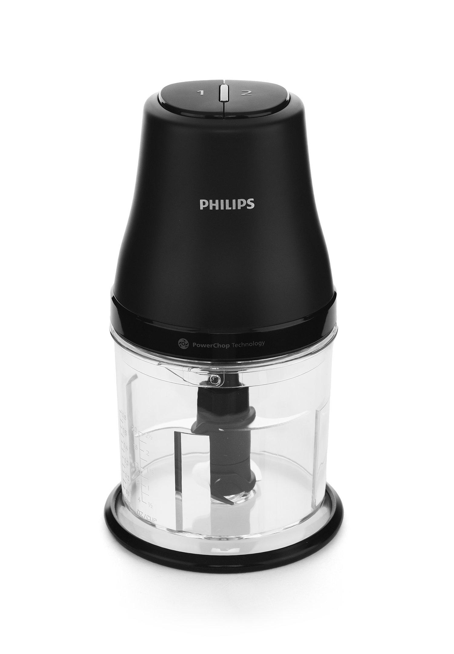 PHILIPS, Chopper, 450W, 4 blades, 2 speeds, 1L, Plastic, Black - eXtra