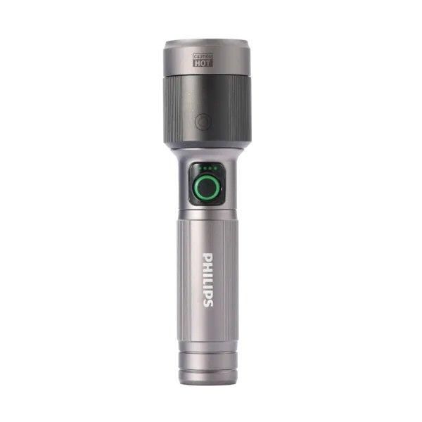 PHILIPS, Rechargeable LED Flashlight, 1450LM, Grey - eXtra
