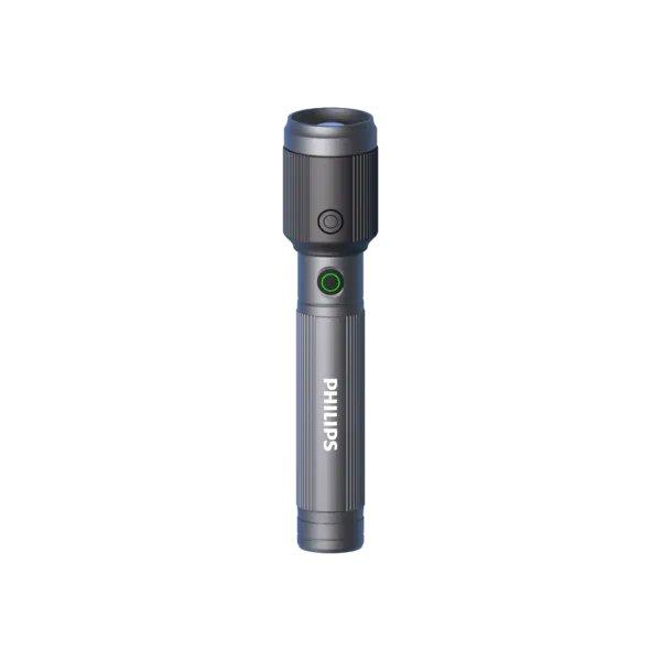 PHILIPS, Rechargeable LED Flashlight, 650LM, Grey - eXtra