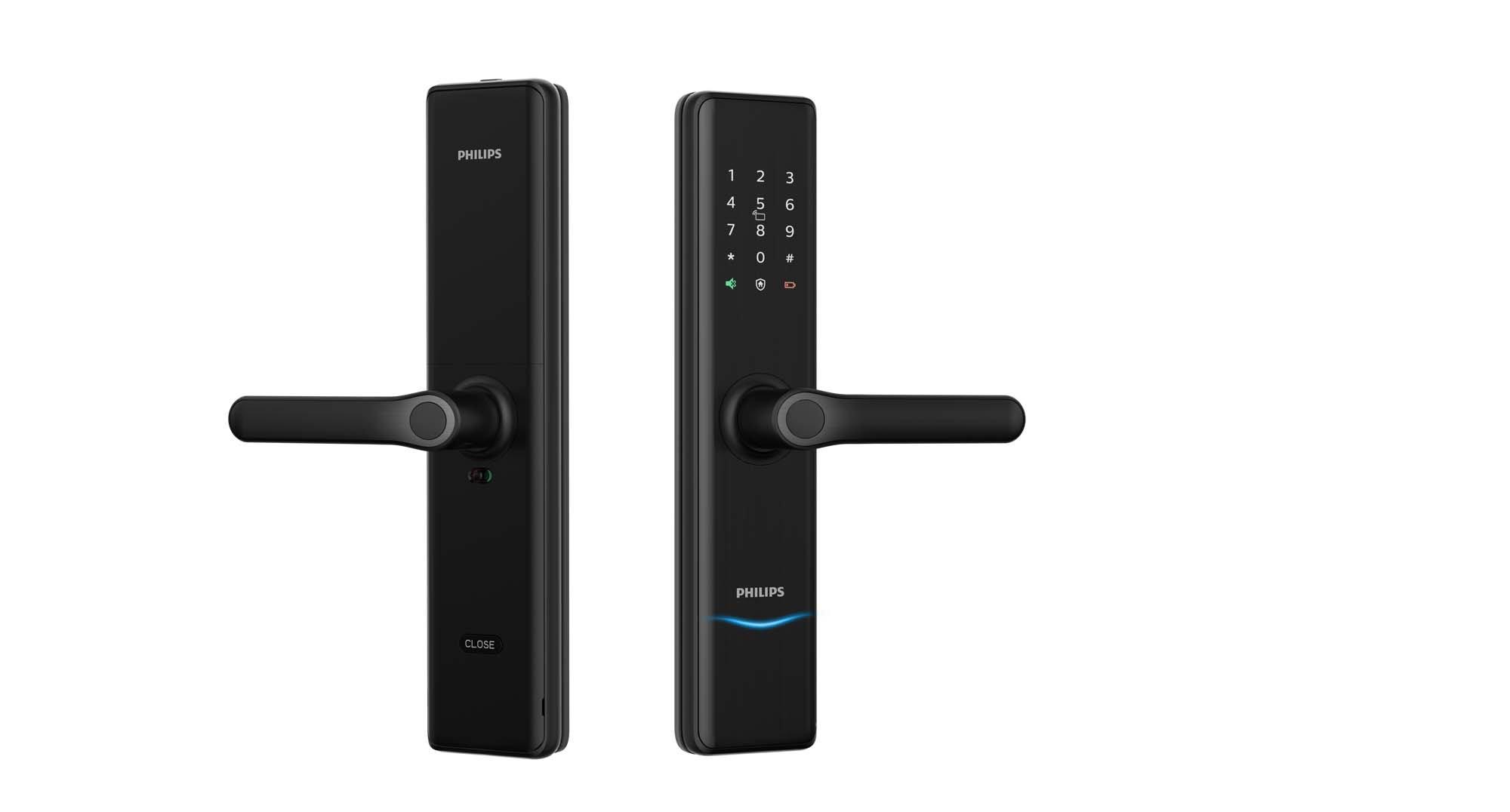 PHILIPS 7300, Smart Door Lock, Touch Screen Keypad, Black - eXtra