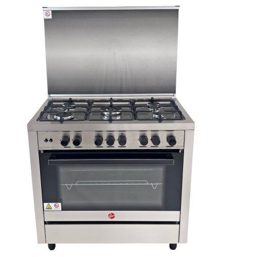 Hoover, Gas Cooker, 90x60 cm, 5 Burner, Auto ignition with Full Safety ...