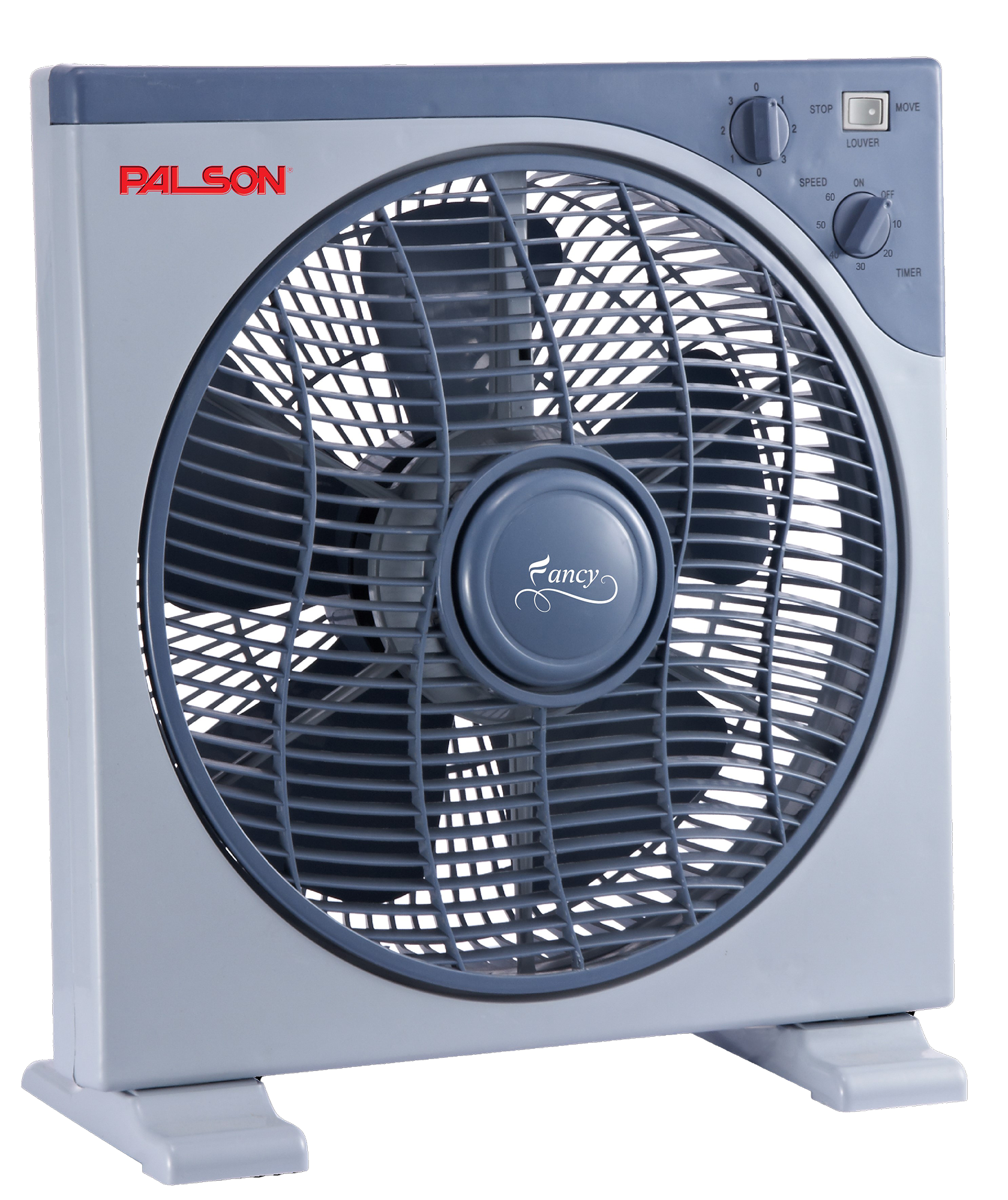 PALSON, Box Fan, 12 Inch, 5 Blades, 40W, 1 Hour Timer, grey - eXtra