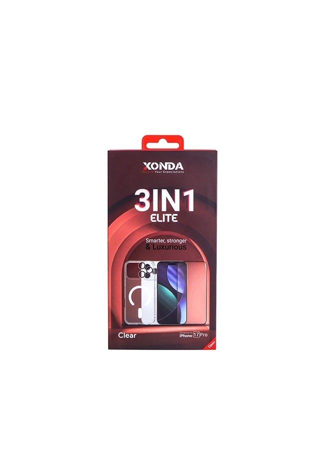 Xonda Elite 3IN1 Iphone 17 Pro Clear - eXtra