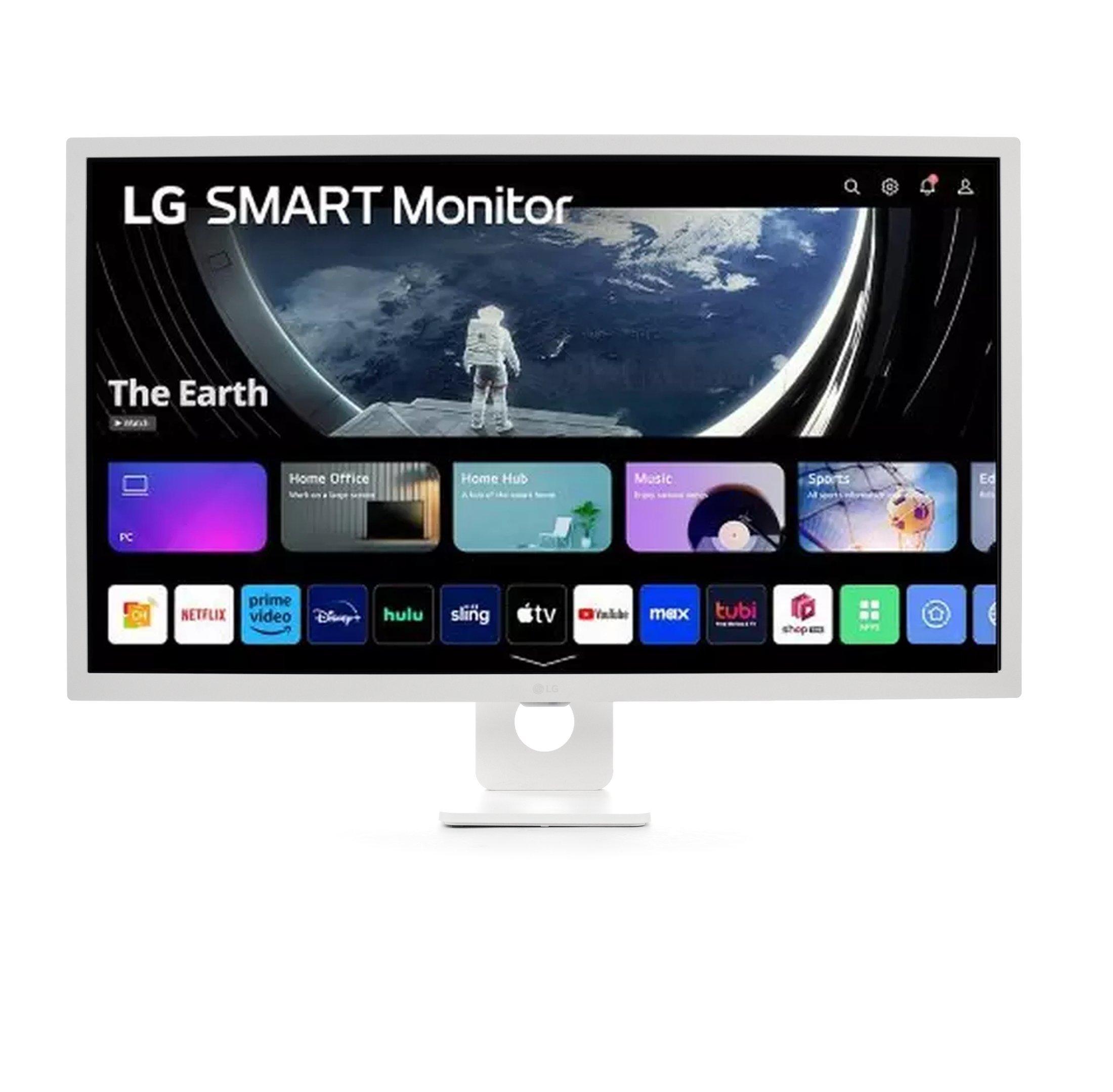 LG FHD Flat Monitor, 27 Inch, Stand Included, Tiltable, White - eXtra