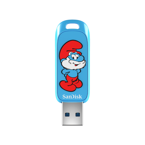 SanDisk Smurf 256GB USB Flash Drive, Up to 130MB/s, Blue - eXtra Oman