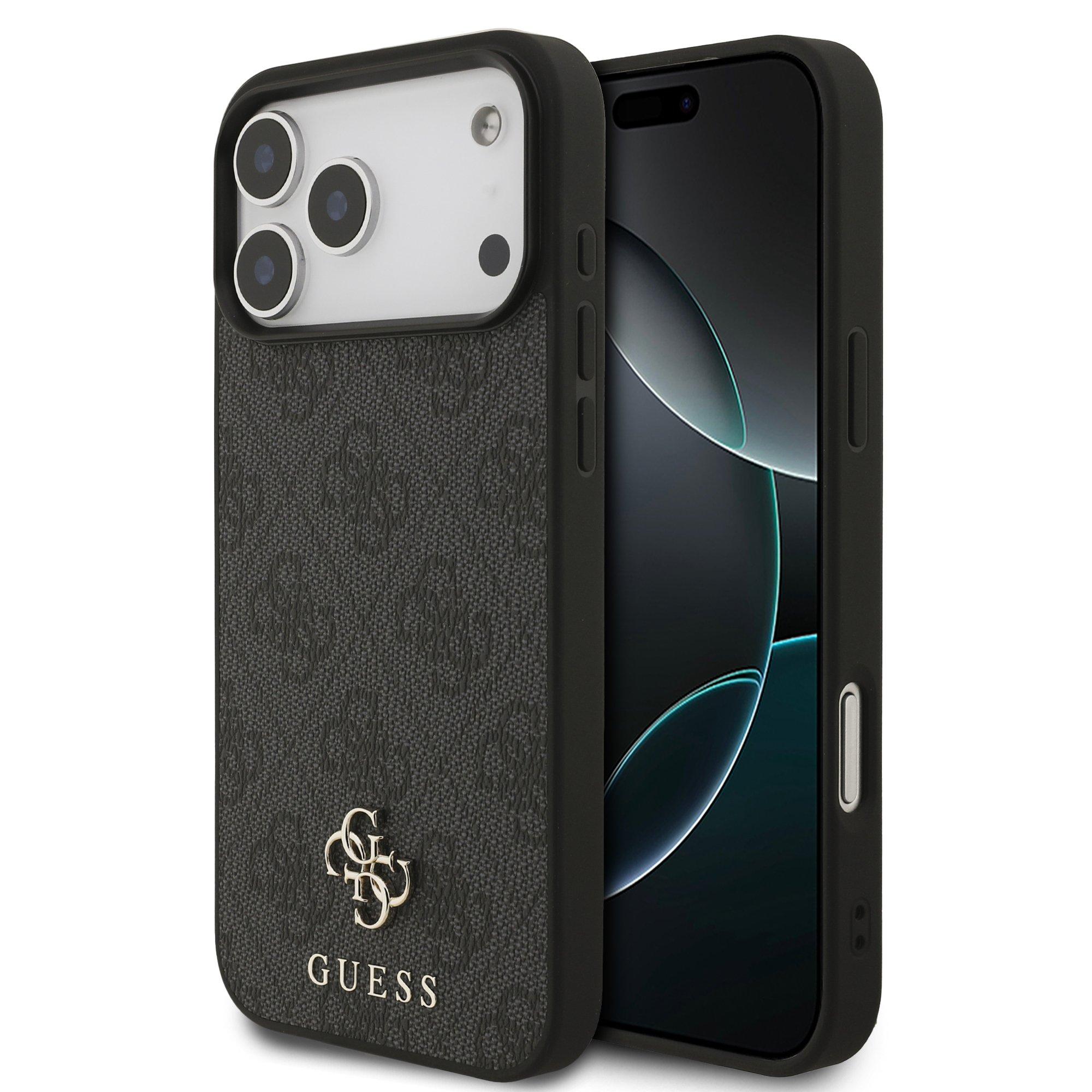 GUESS - MAGSAFE CASE IP 17 PRO MAX 4G PU LEATHER CASE WITH SMALL 4G AND ...
