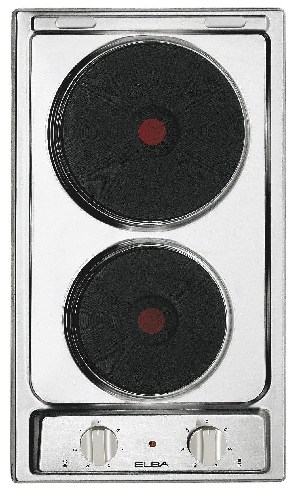 ELBA, Built-in Electric Hob, 30cm, Dual Zone Cooktop, Stainless Steel ...