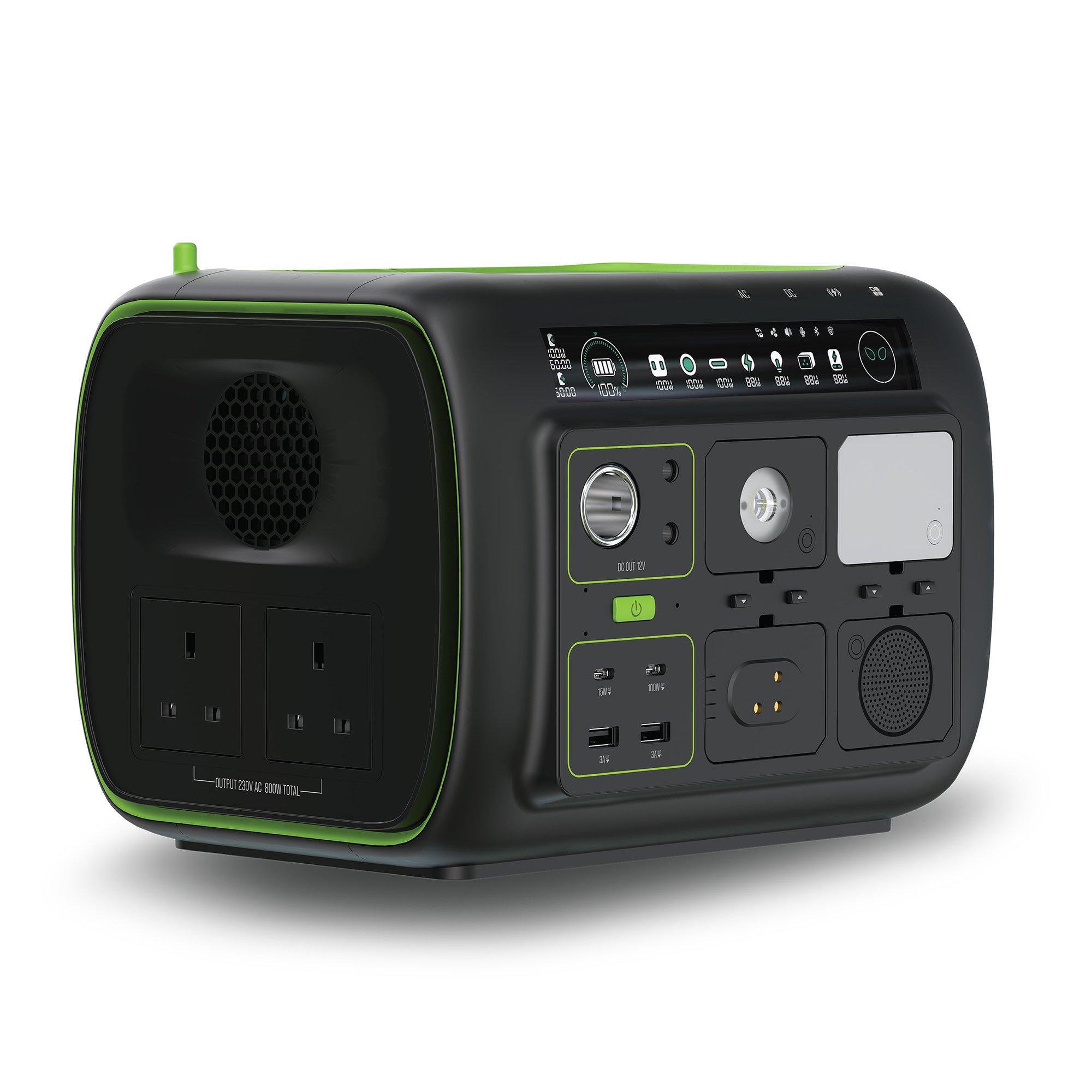 GOUI, Portable Power Station, 800W, Voice Control, Black - eXtra