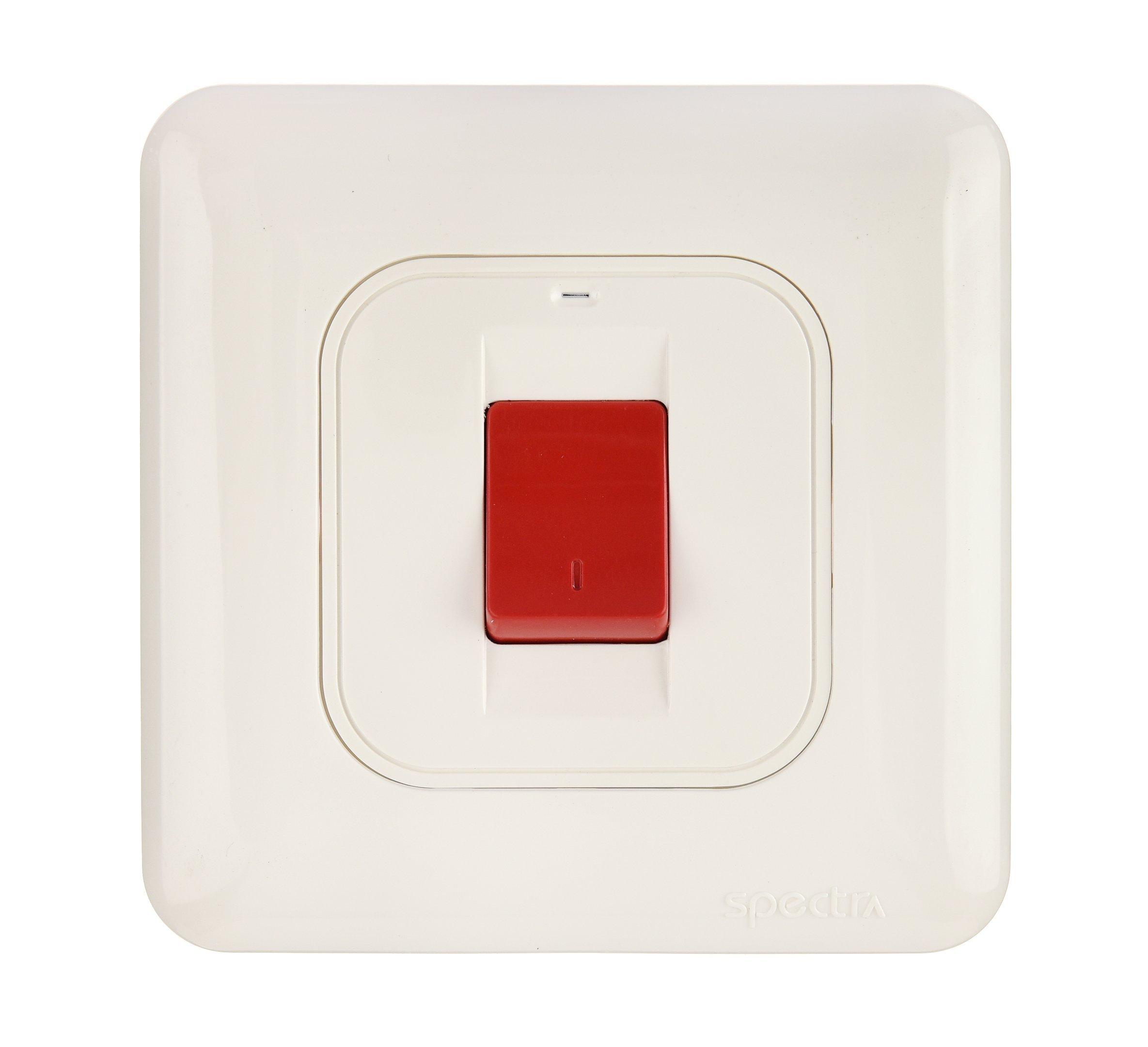 SPECTRA, 1G AC Switch, 45A, 7X7 CM, White - eXtra