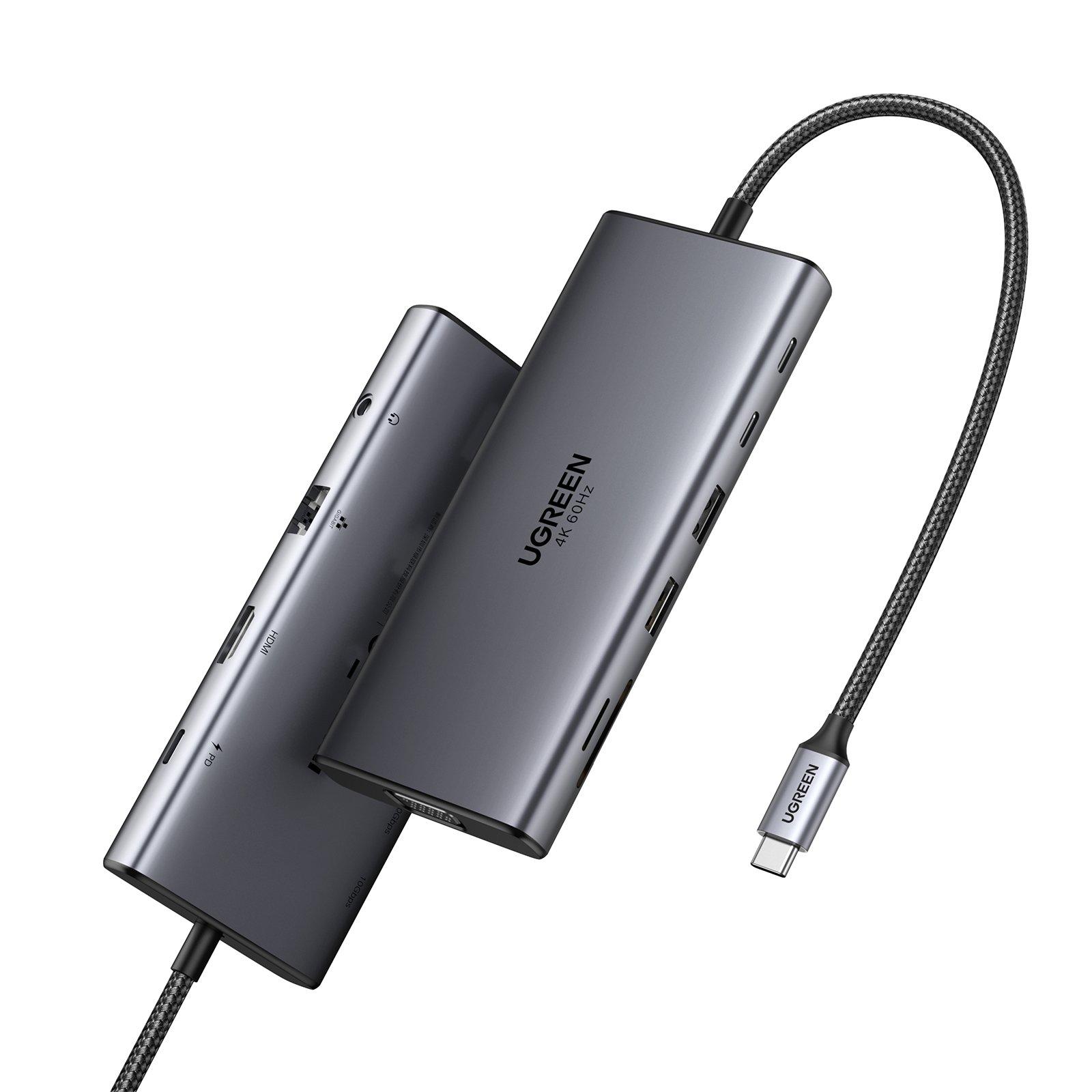 UGREEN 10-in-1 USB-C Hub, Gray - eXtra