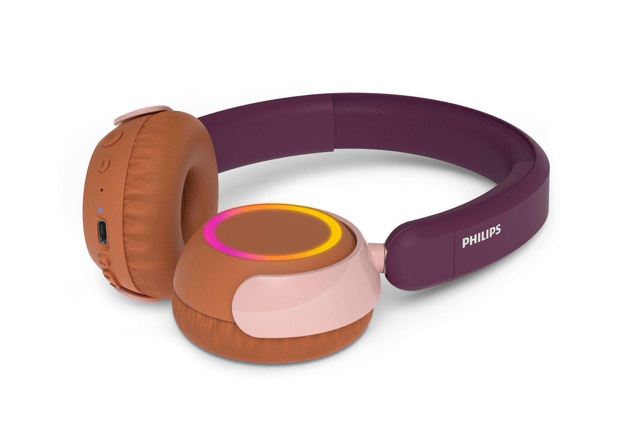 Philips Kids on Ear Wireless Headphones, Magenta Purple - eXtra