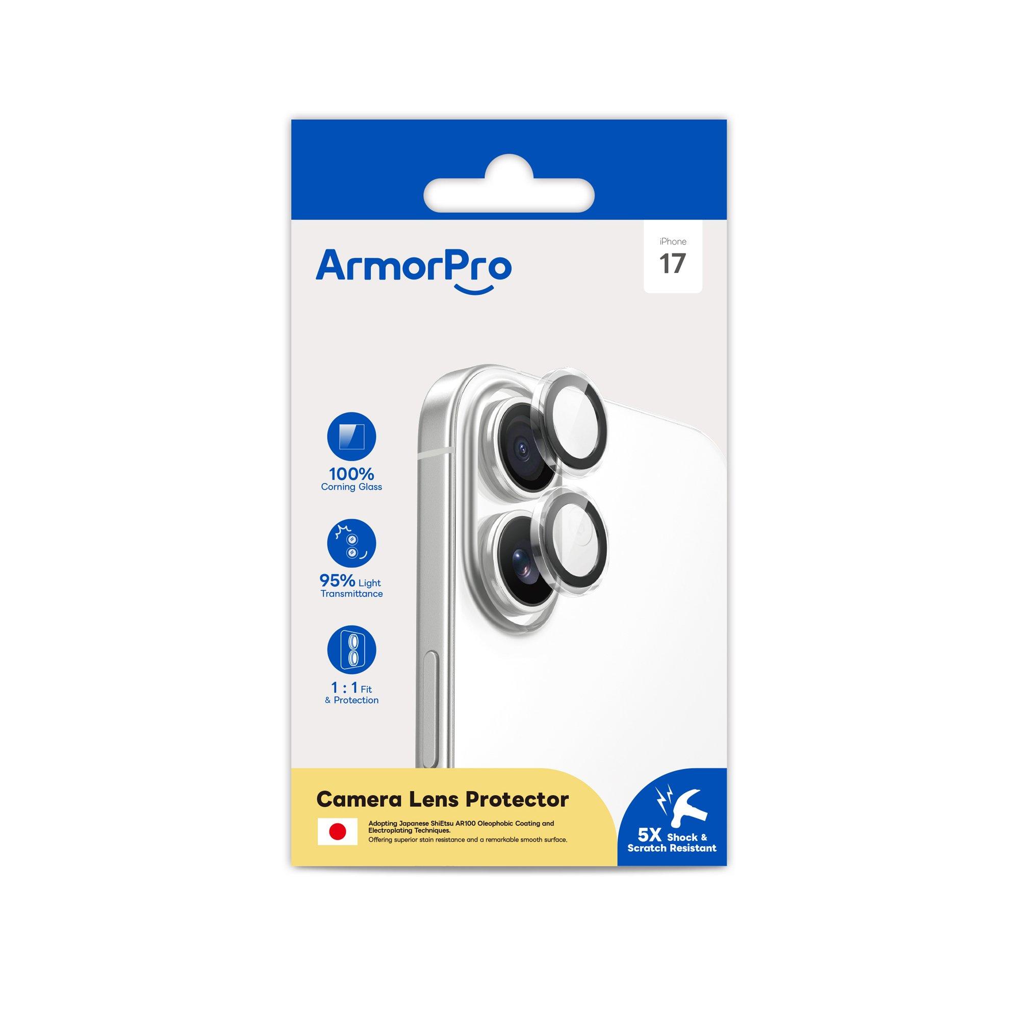 ArmorPro Camera Lens Protector Transparent for iPhone 17, Clear - eXtra