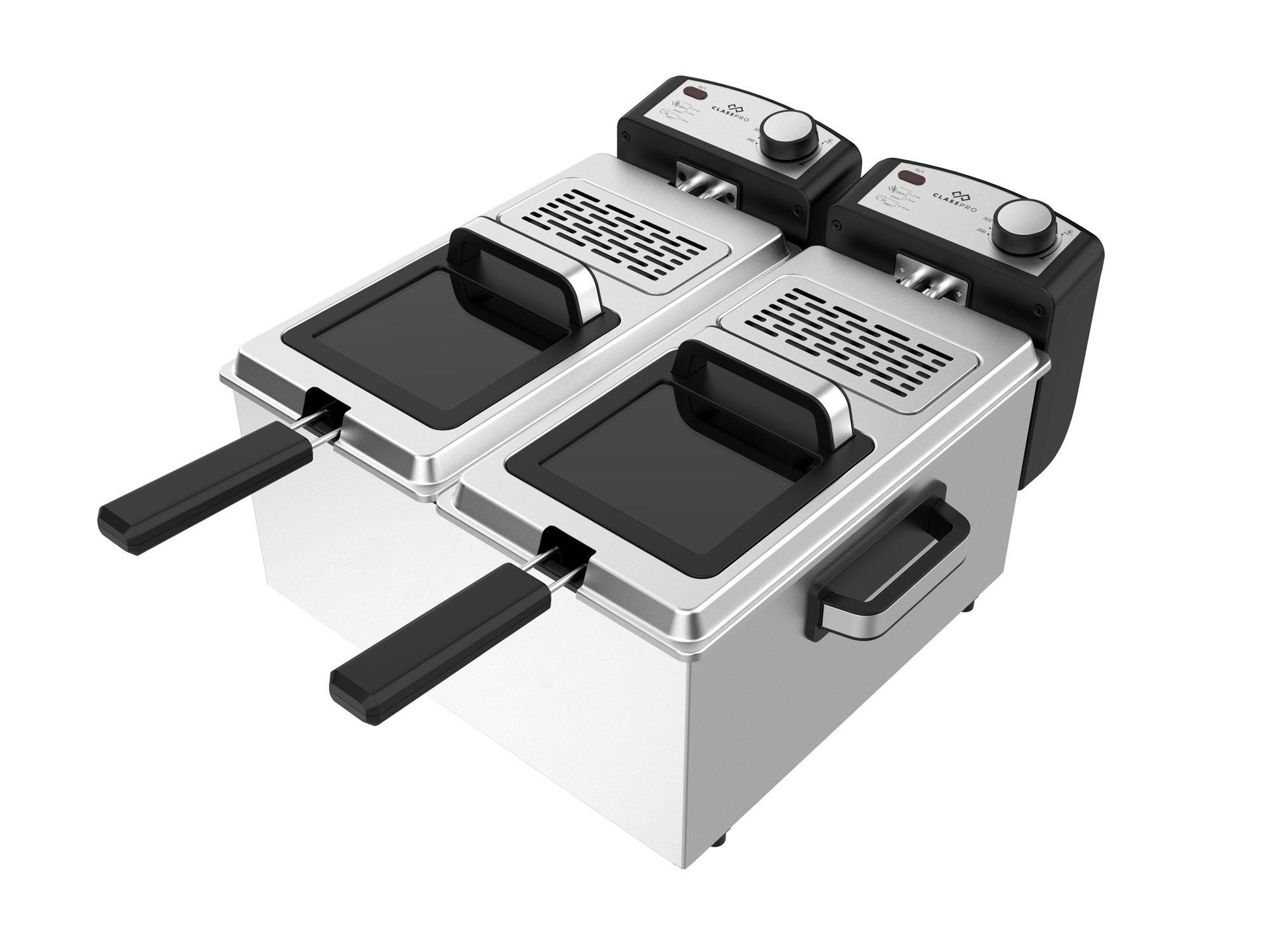 Class Pro, Classic Double Deep Fryer 2 x 3L, Stainless Steel. - eXtra
