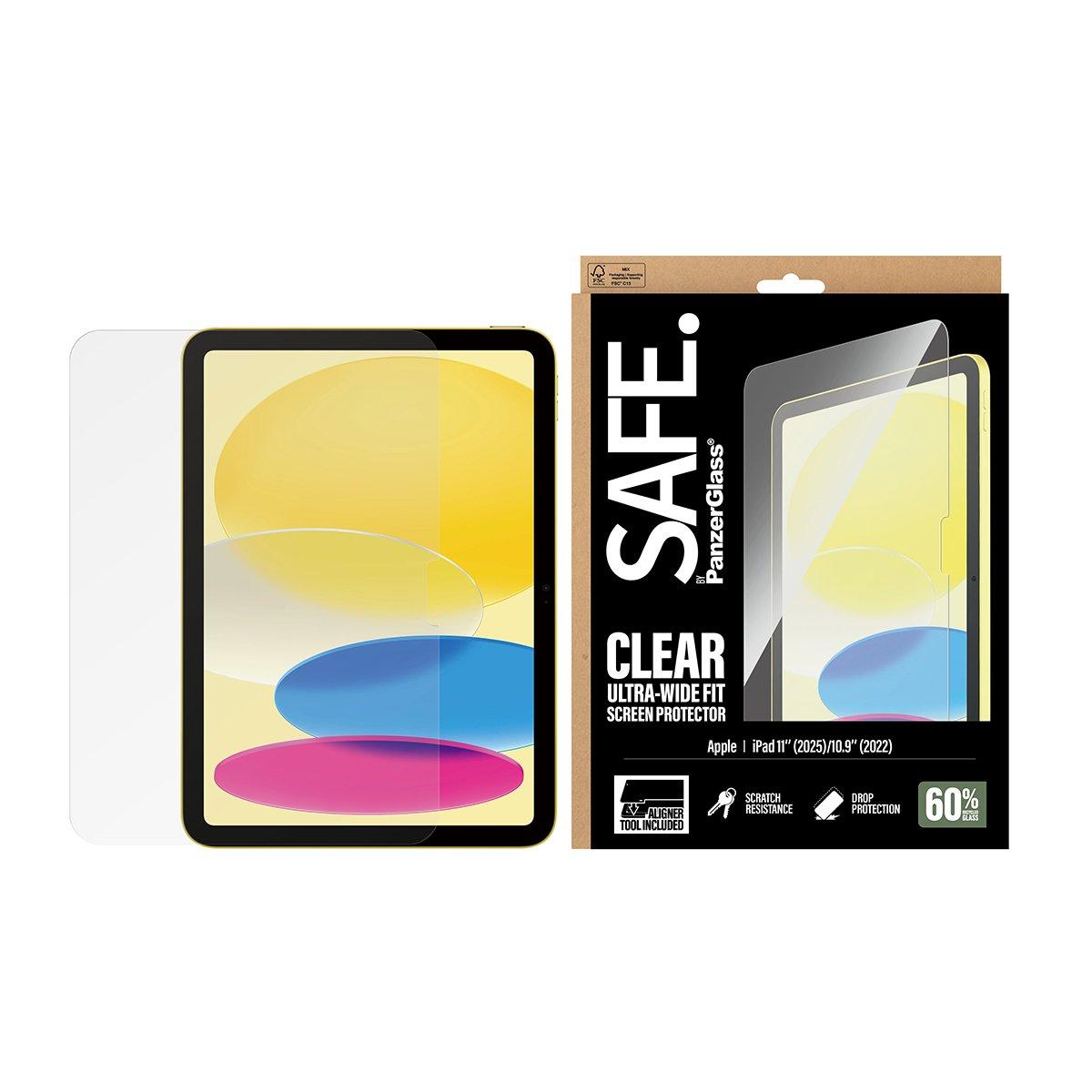 PanzerGlass Screen Protector for iPad 11, Ultra-Wide Fit, Clear - eXtra