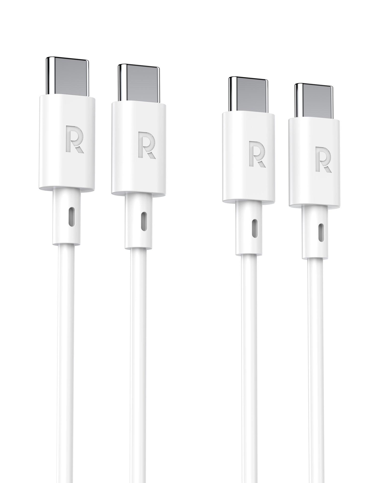 RAVPower Type C to Type C 1M and 2M Cable Combo, White - eXtra