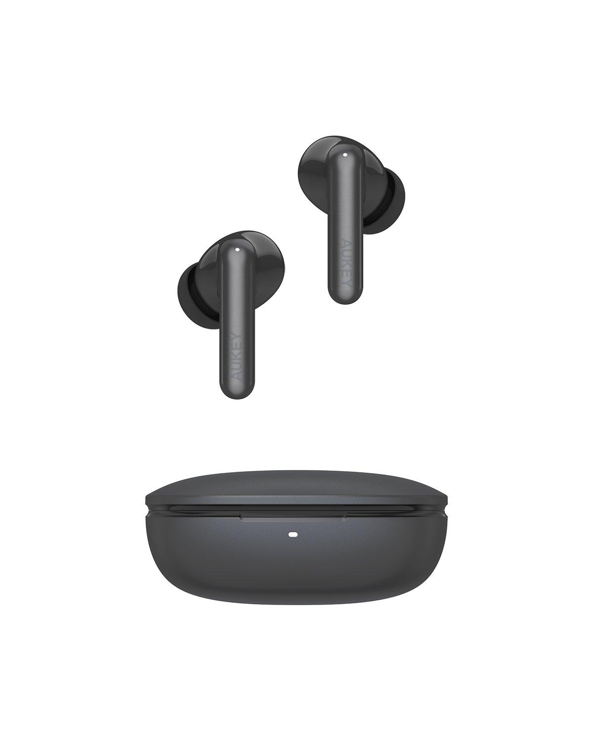 AUKEY Portable True Wireless Earbuds with Hybrid ANC, Silver - eXtra