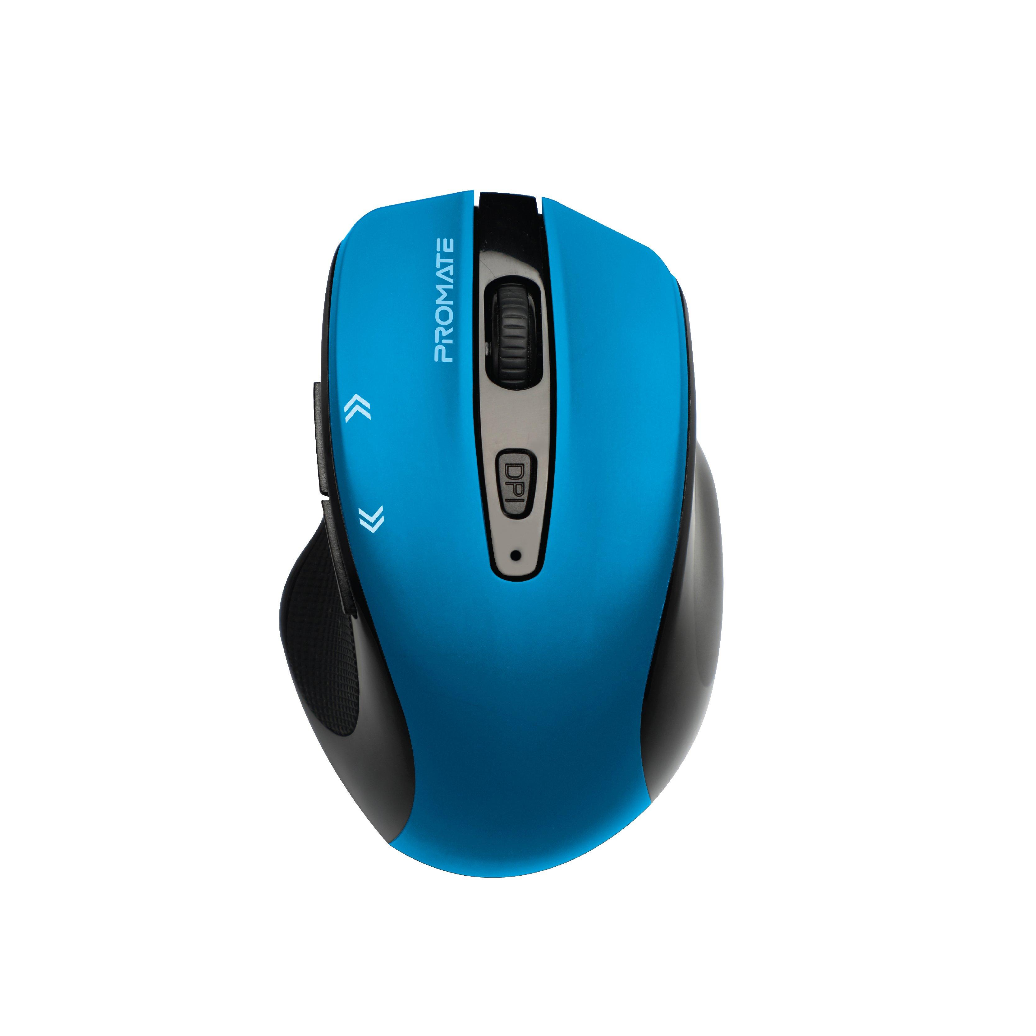 Promate 2.4G Wireless Mouse, 1600DPI, 6 Buttons, 10m Range, Cursor-BLU ...