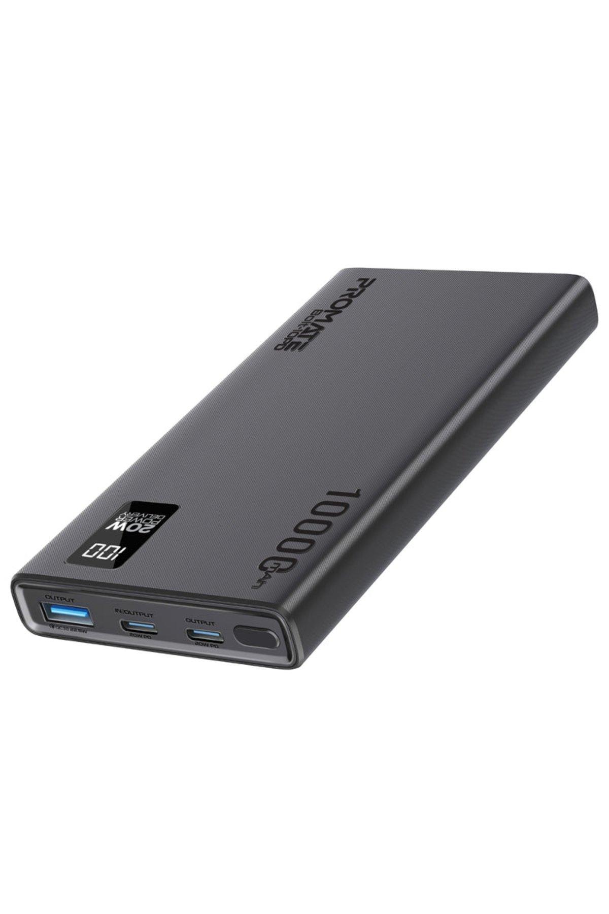 Promate Bolt-10PD 10000mAh, 20W USB-C, QC 3.0, LCD Screen, Slim Design ...