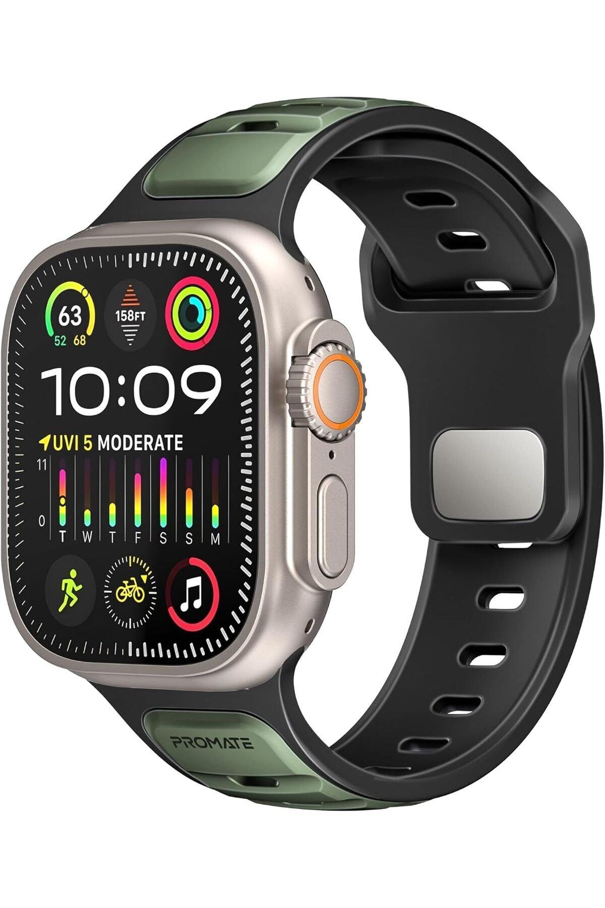 Promate Dual-Colour Watch Band, UV-Treated, Steel Buckle, SiliBand-DC ...