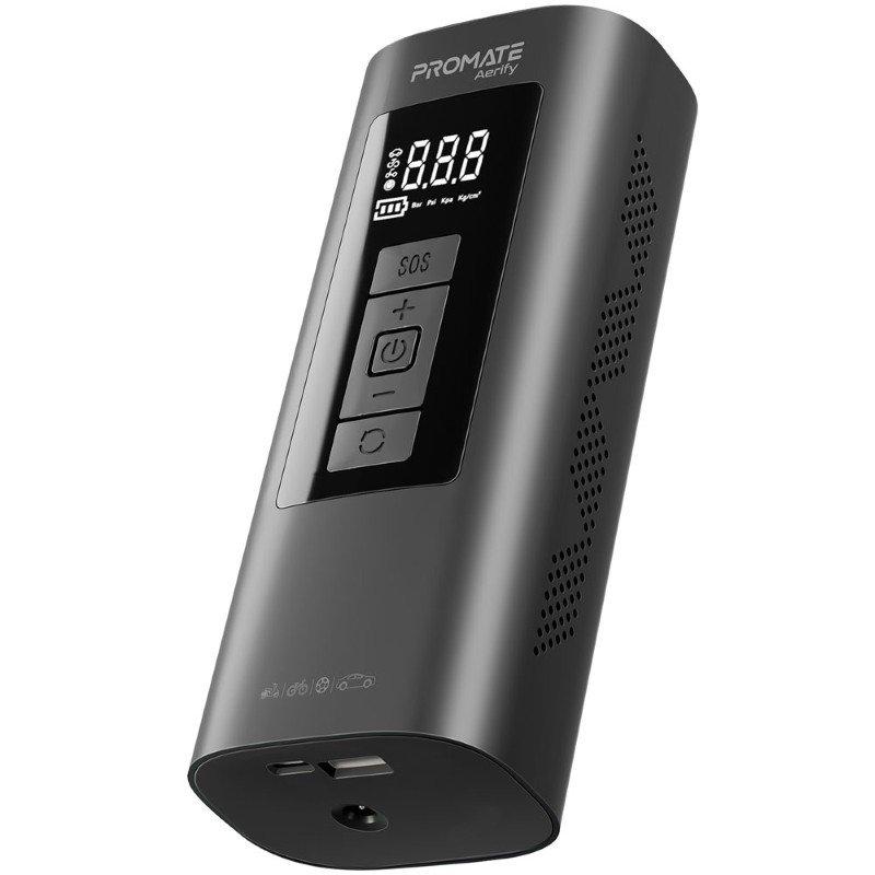 Promate Tire Inflator, 6000mAh Power Bank, 150PSI, LED Light, SOS - eXtra