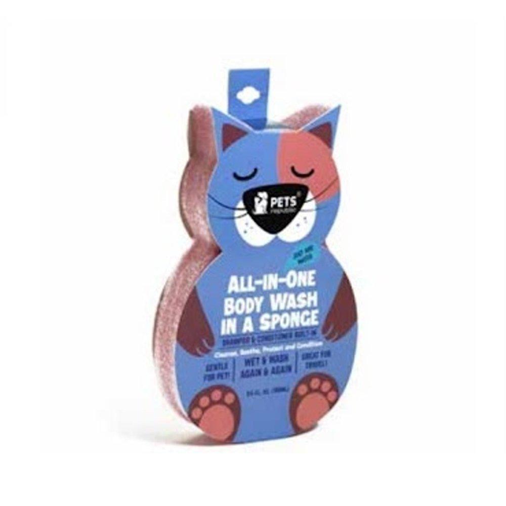 Pets Republic All,in,one Body Wash Cat Shape Sponge - eXtra