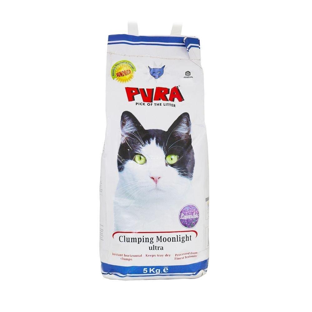 Pura, Moonlight Ultra Clumping Cat Litter Lavender Scented, 5 Kg - eXtra