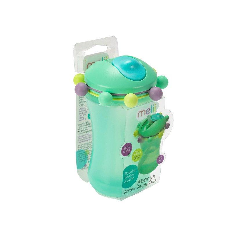 Melii, Abacus Straw Sippy Cup Mint 340 ml - eXtra