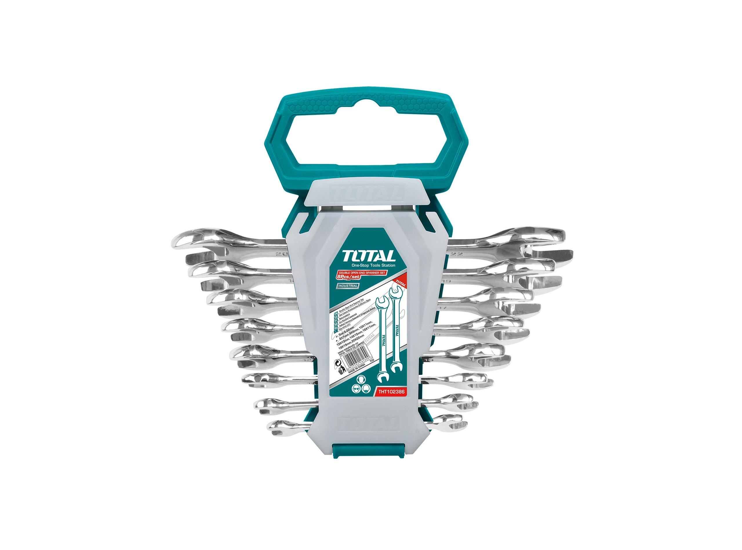 TOTAL 8 Pcs Double Open-End Spanner Set - eXtra