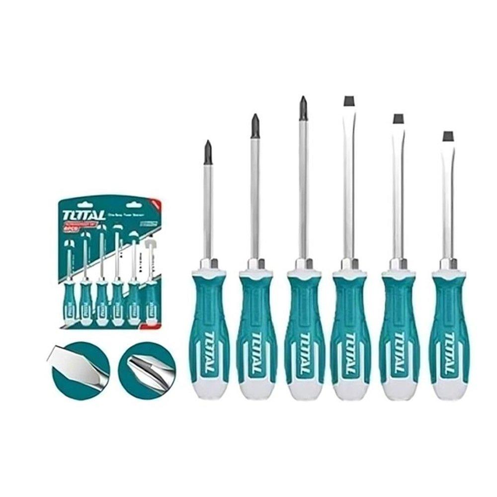 TOTAL 6PCS Go Through Screwdriver Set S2 - eXtra
