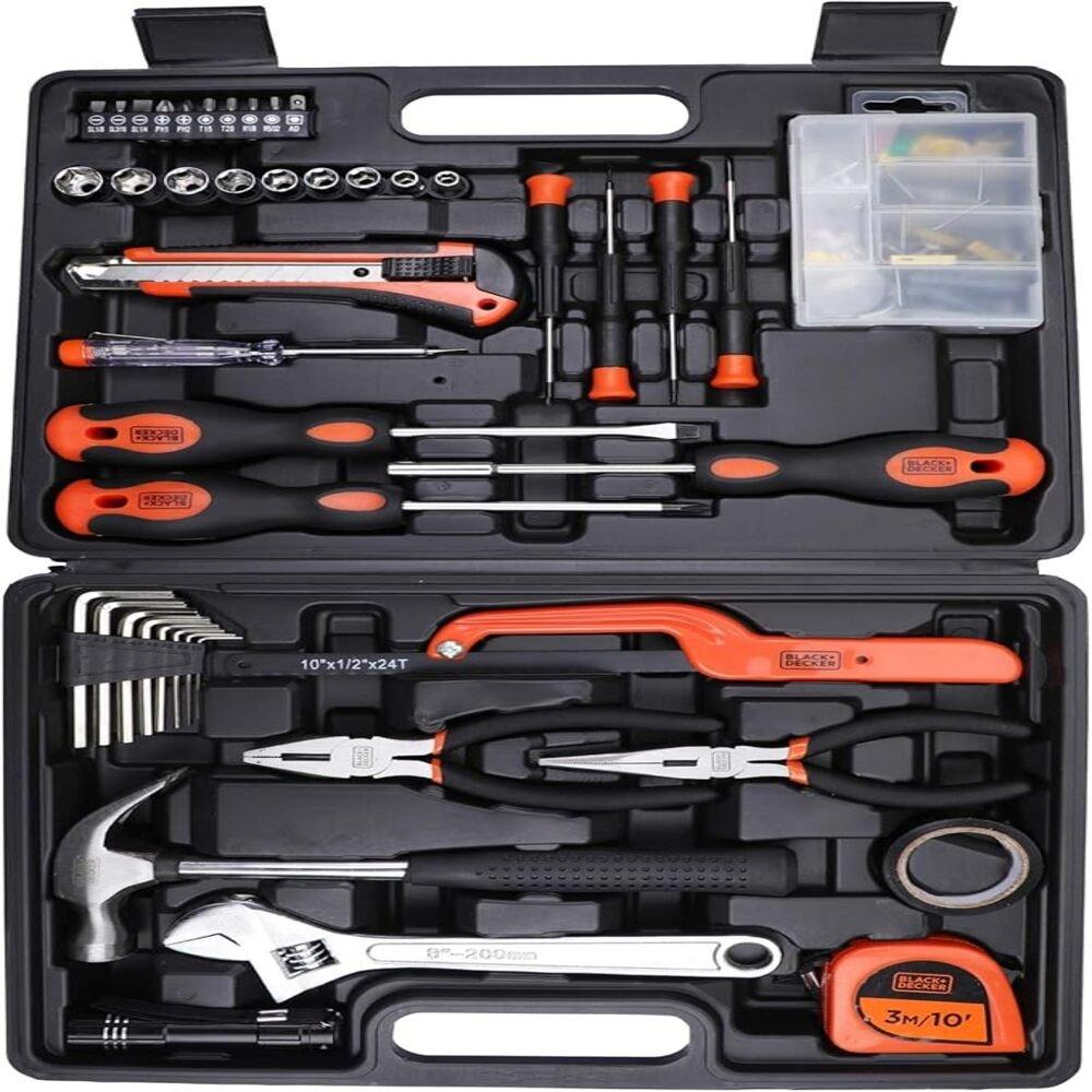 BLACK+DECKER,Hand Tool Kit,126 Pieces,Orange/Black - eXtra