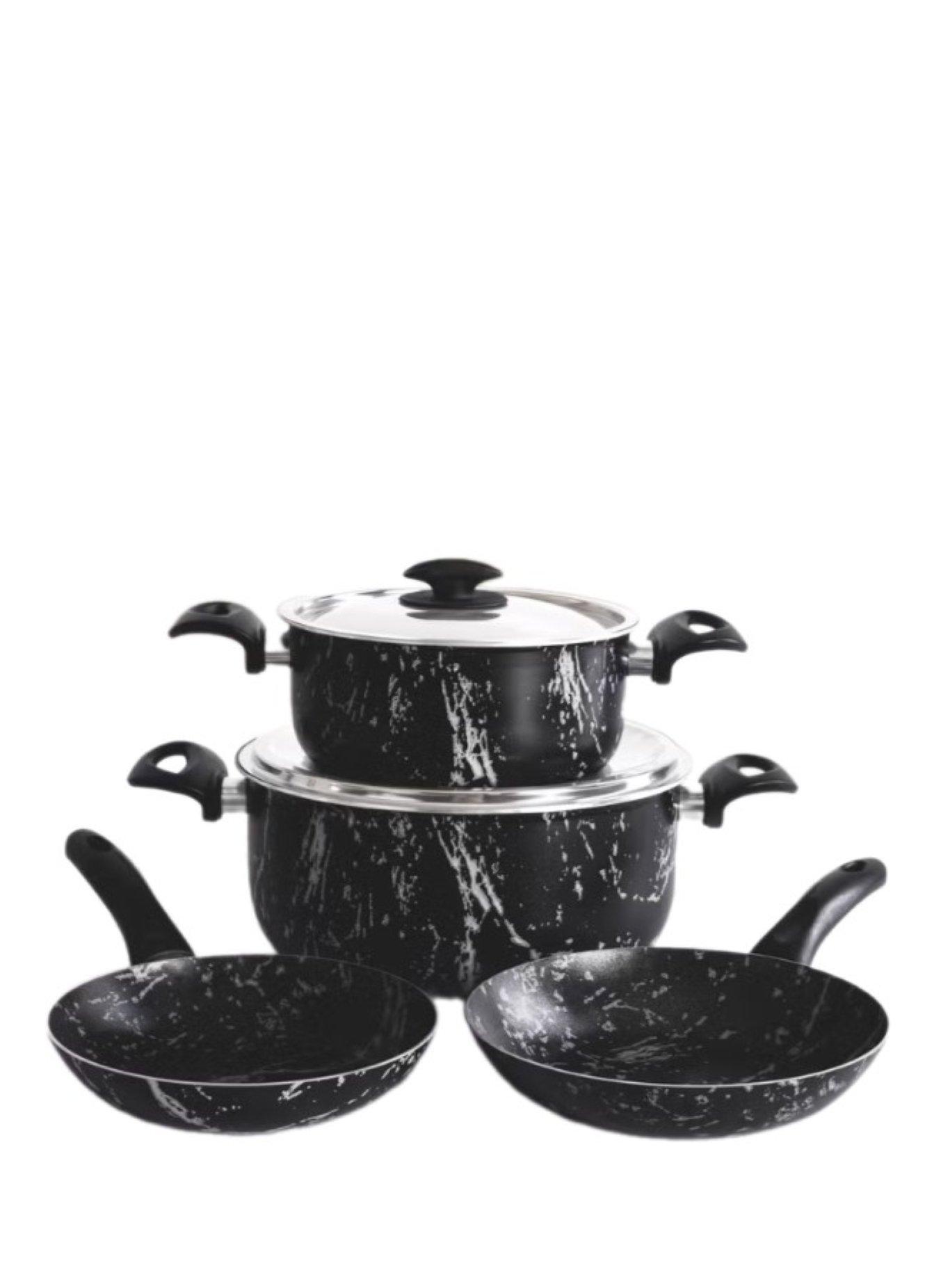 Grandi Cook, 6-Piece Non-Stick, Cookware Set Aluminum Pots, And Pans ...
