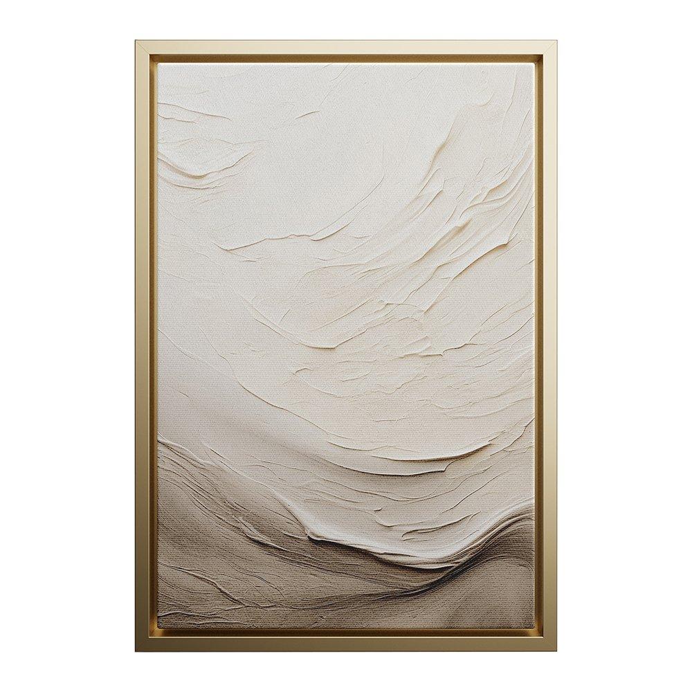 Canvas Wall Art Stretched Over Wooden Frame with Gold Floating Frame ...