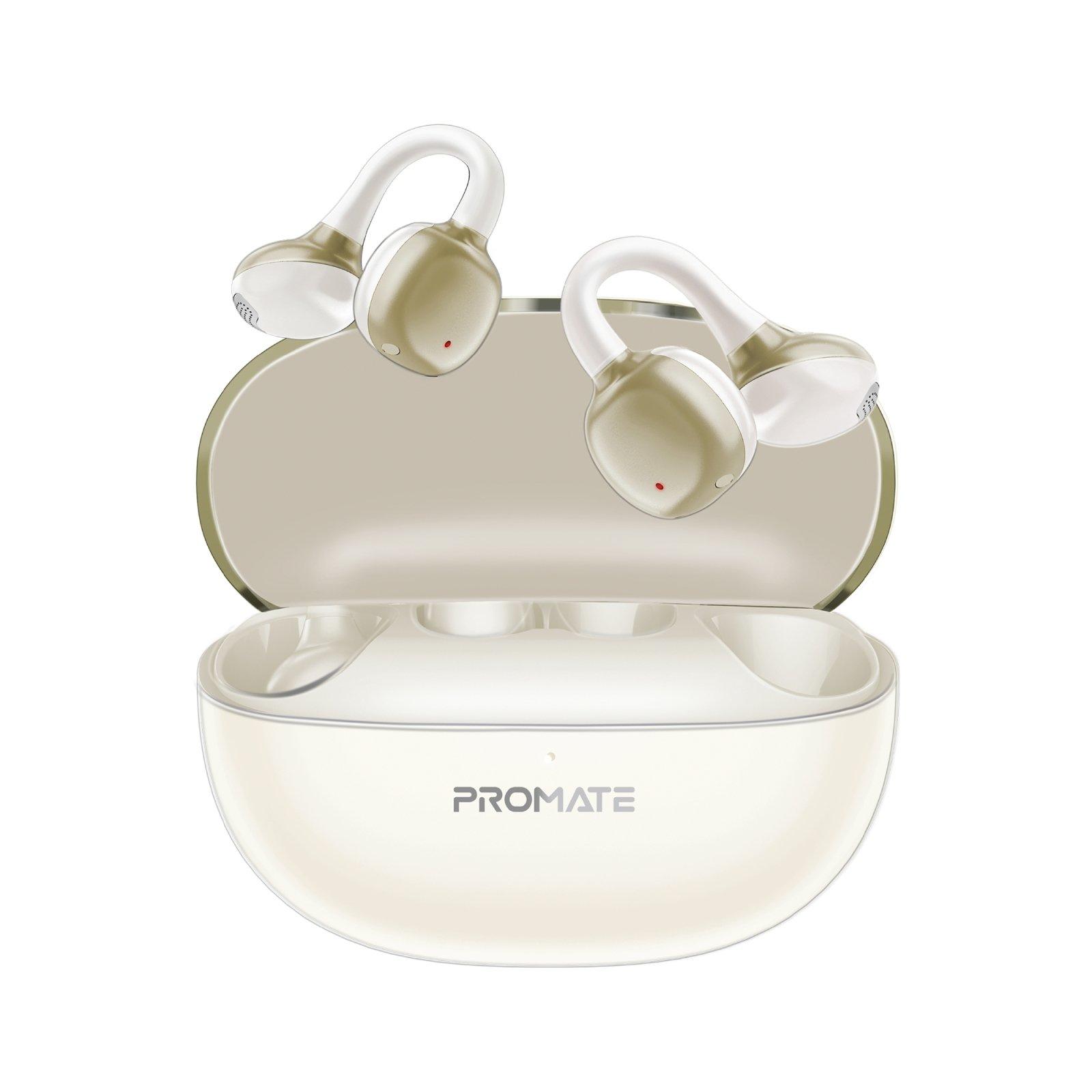 Promate Open-Ear True Wireless Earbuds, Clip-On, Bluetooth 6.0, 28H ...