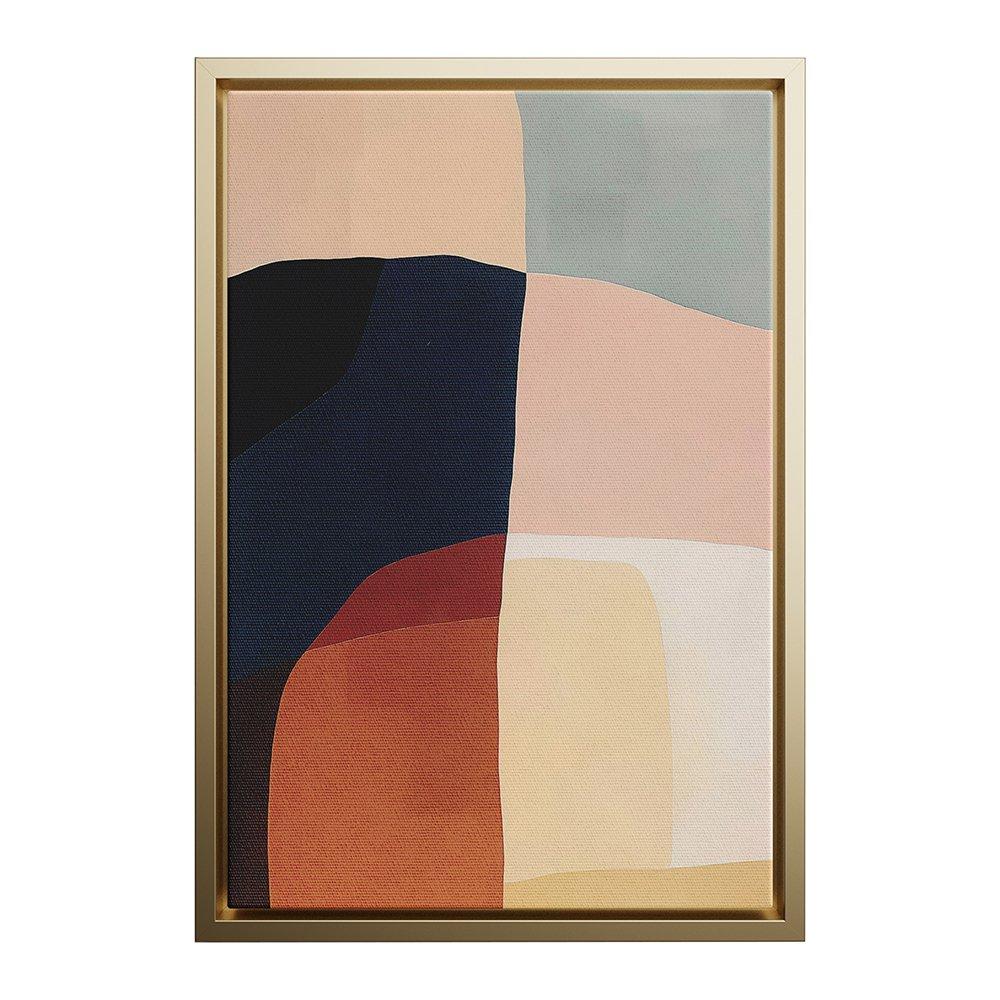 Canvas Wall Art Stretched Over Wooden Frame with Gold Floating Frame ...