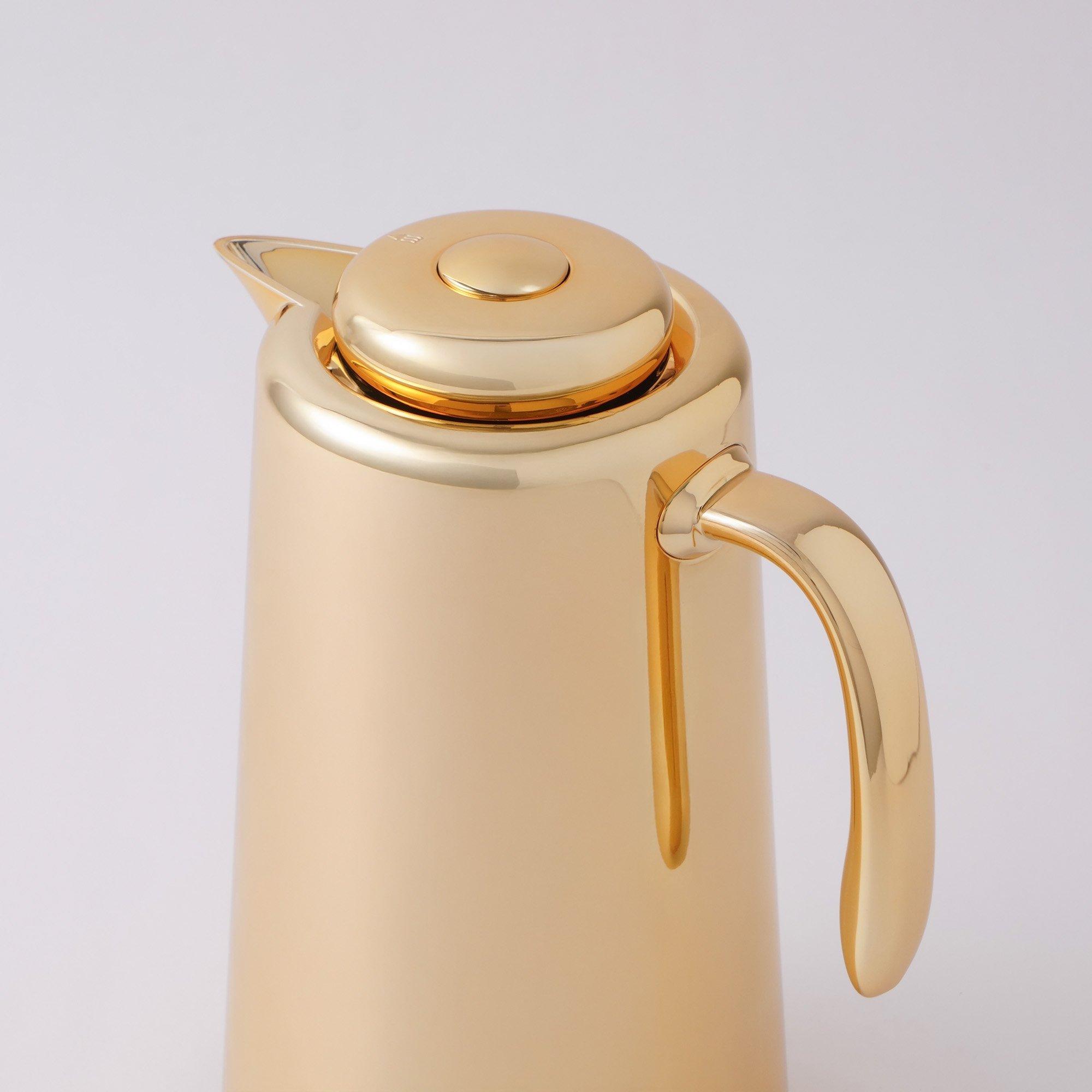 Dallaty plastic vacuum flask with acrylic handle, gold 1l - eXtra