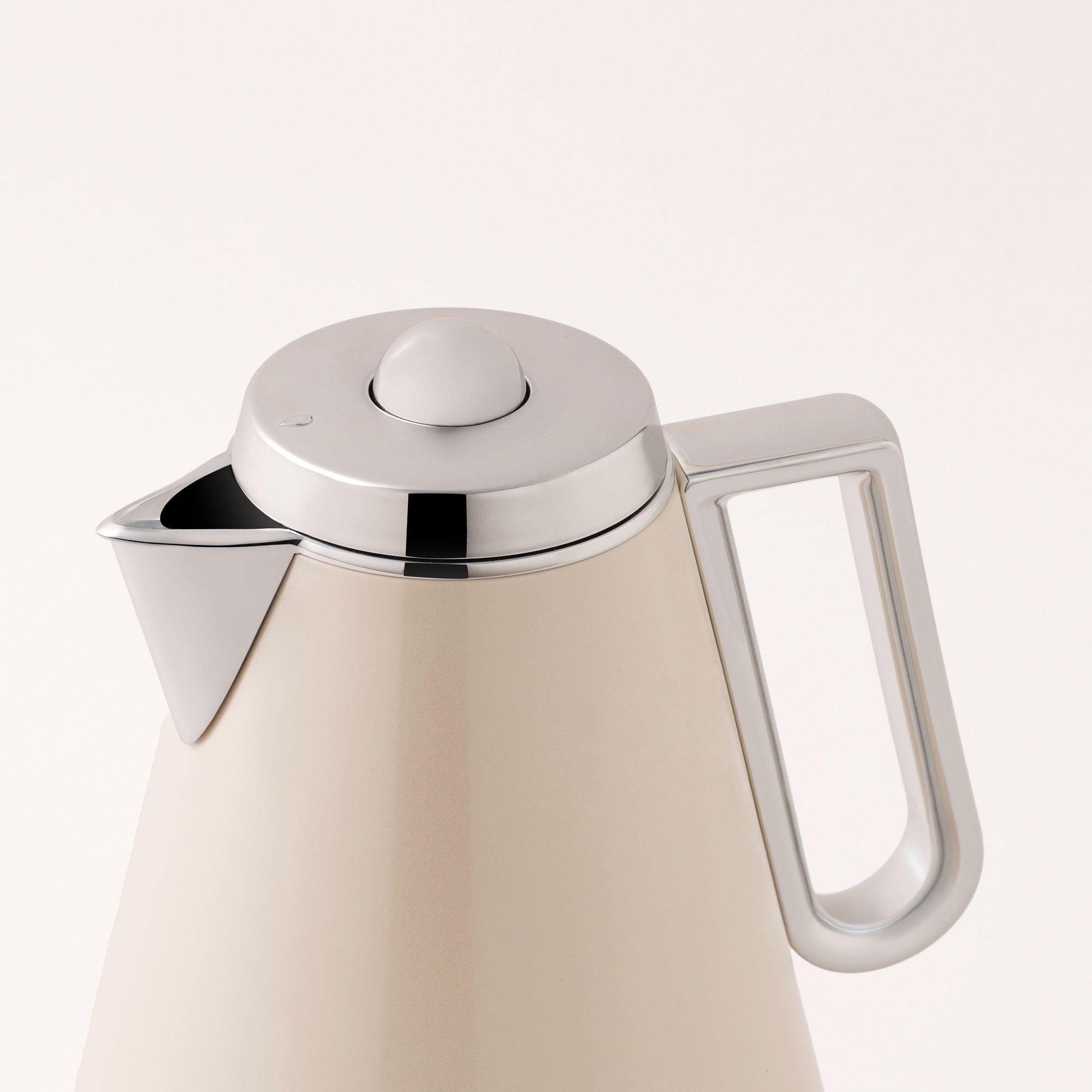 "dallaty stainless steel vacuum flask pearly beige with silver 1l - eXtra