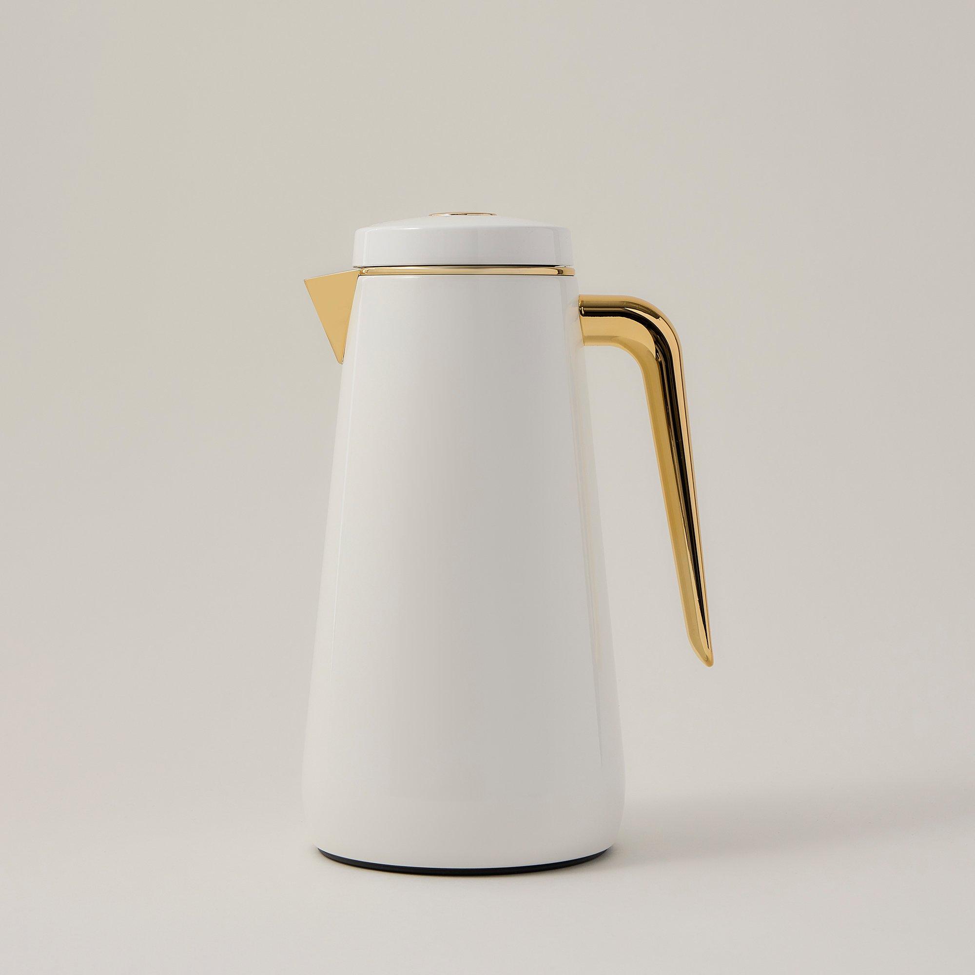 Dallaty set of 2 steel vacuum flask white/gold 1.0l and 1..3l - eXtra